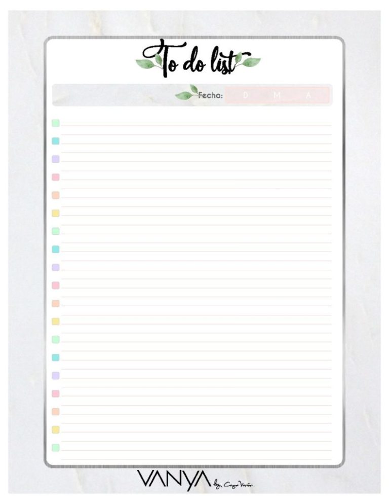 TO DO LIST. "Todo empieza desde un plano general". – Vanyablog by Caya ...
